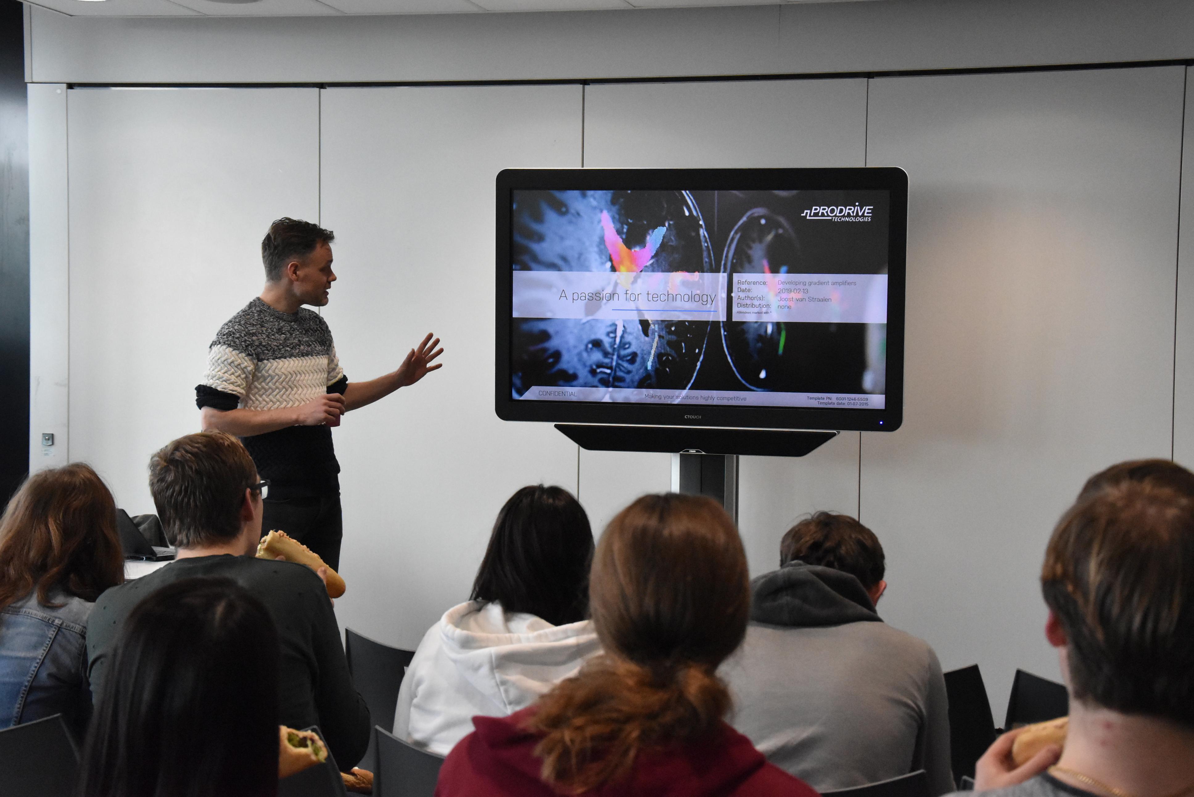 Lecture about development of high-end gradient amplifier for MRI-scanners by Joost van Straalen ...